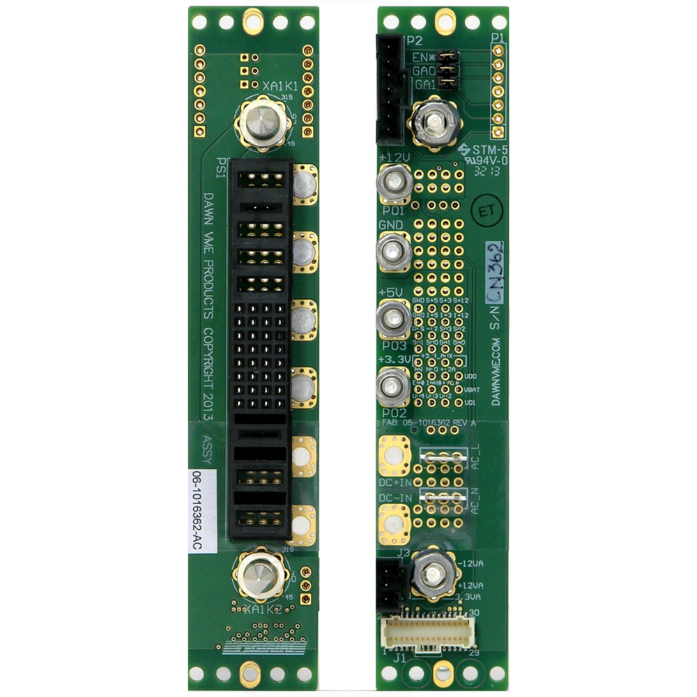 PSD-6362 3U VITA 62 Single Slot Power Backplane - Dawn VME Products